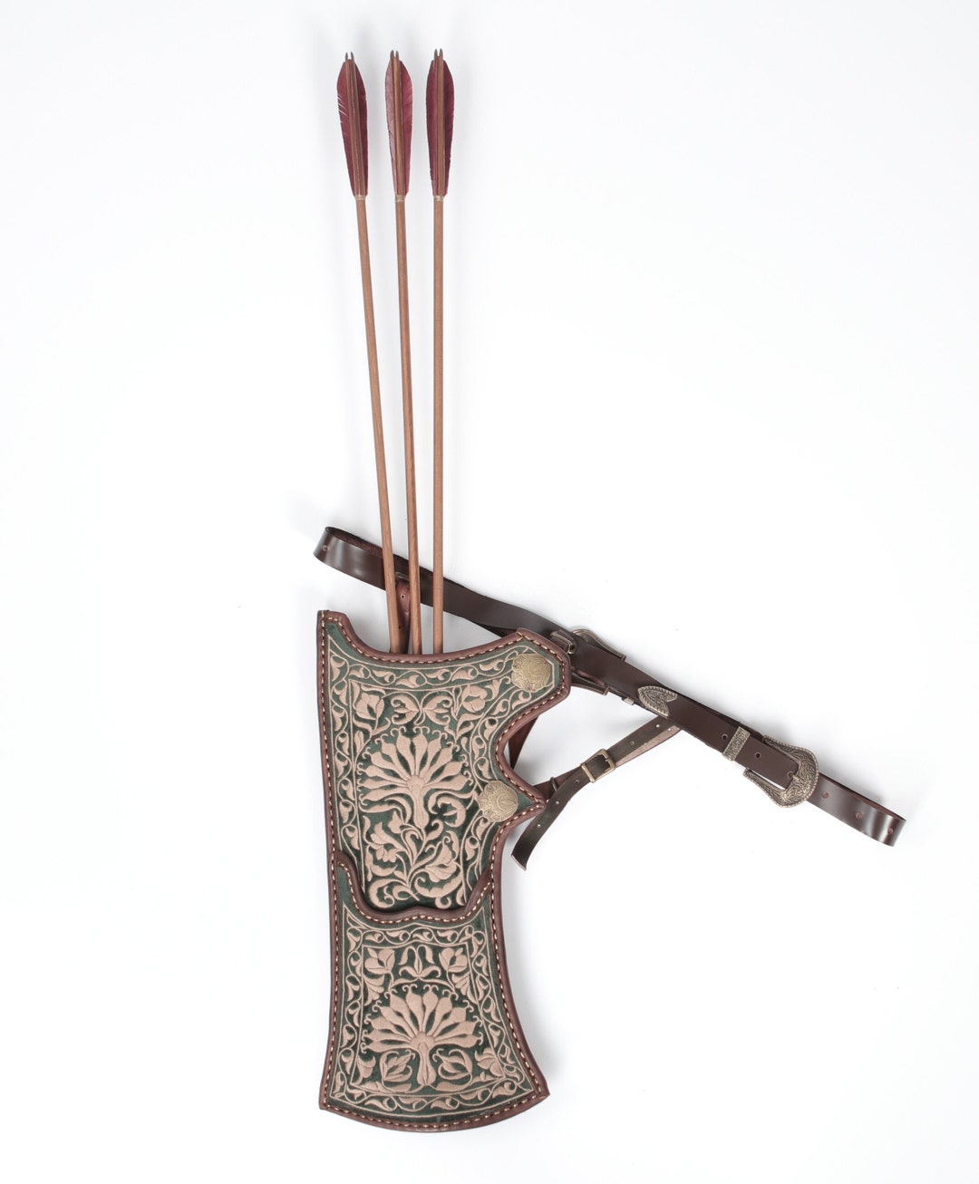 Quiver-archery Quiver-traditional Design Quiver-real Leather Arrow ...