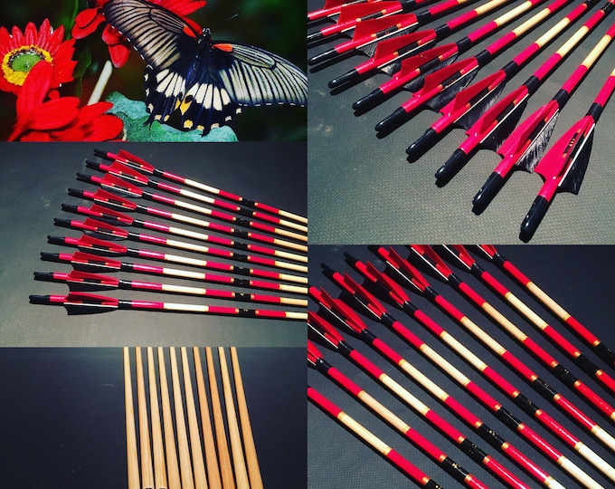 Traditional Wood Arrows for Archery, Longbows, Recurve Bows With ...