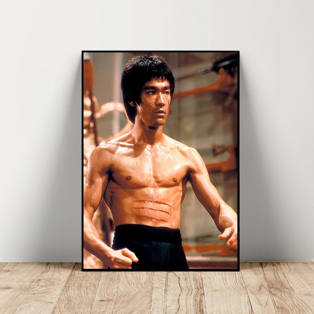 Bruce Lee Poster Canvas Painting Wall Art for Living Kids Room Home ...