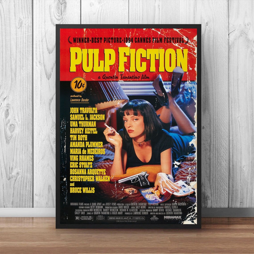 Pulp Fiction Movie Posters and Prints Canvas Painting Wall Art Poster ...