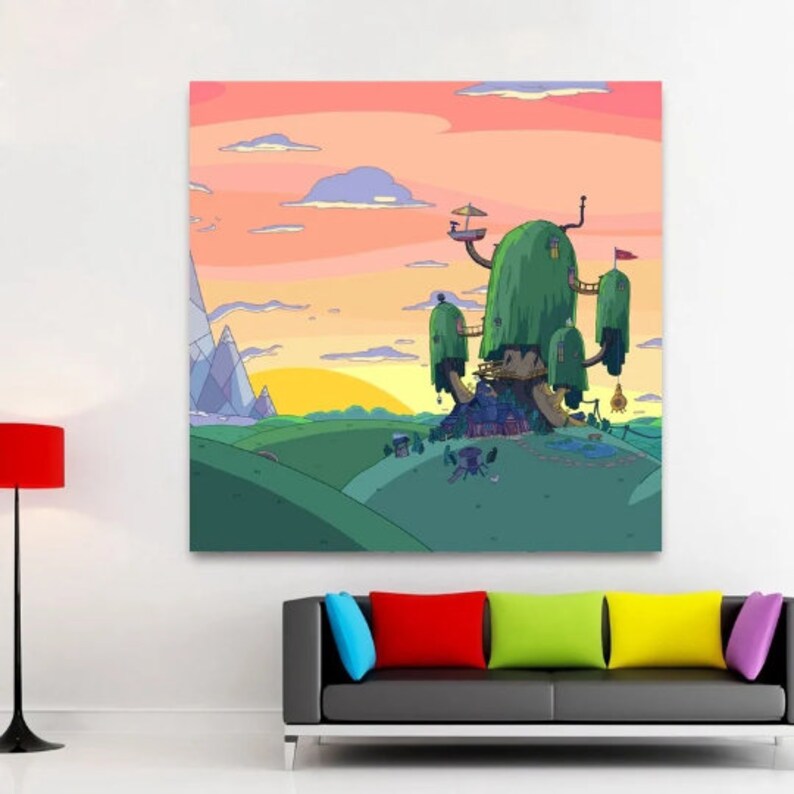 Adventure Time Jake Album Cover Poster Canvas Painting Wall Art for ...