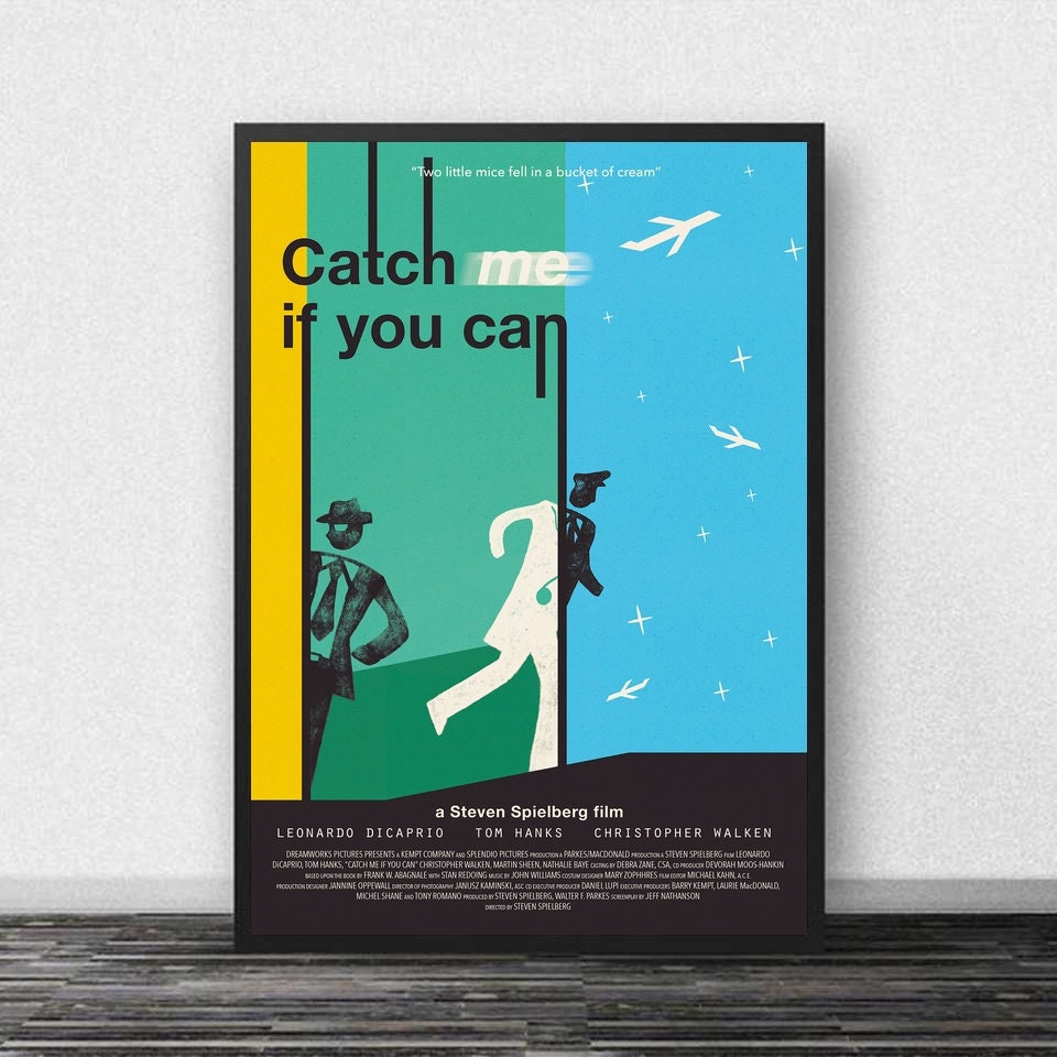 Catch Me If You Can Movie Poster Canvas Painting Wall Art for Living ...