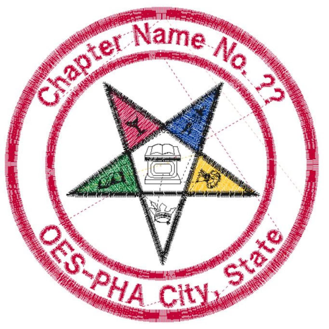 Embroidery Patch - OES Custom Circle Pentagon Up - Etsy