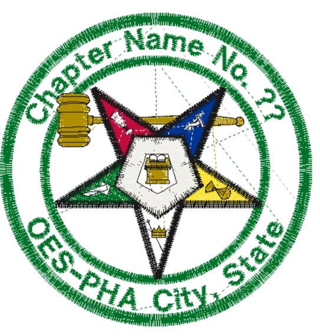 Embroidery Patch - OES Past Matron Custom Circle - Etsy
