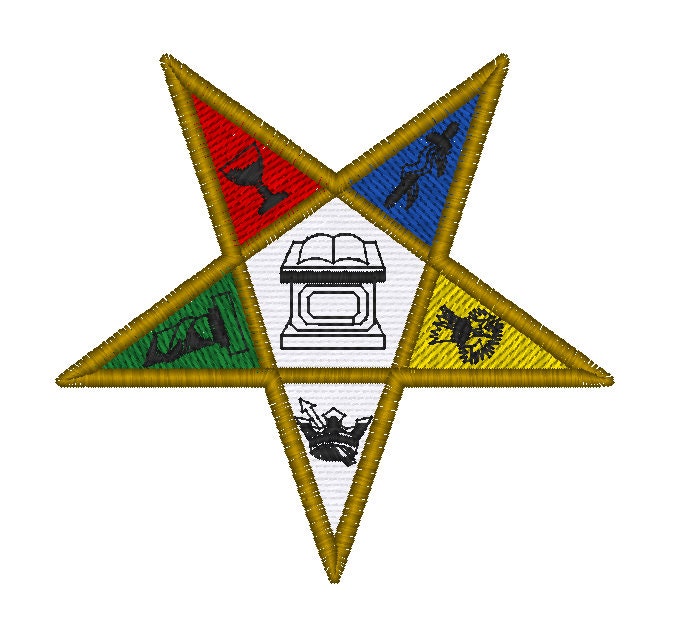 Embroidery - OES Star Patch Pentagon Up - Etsy