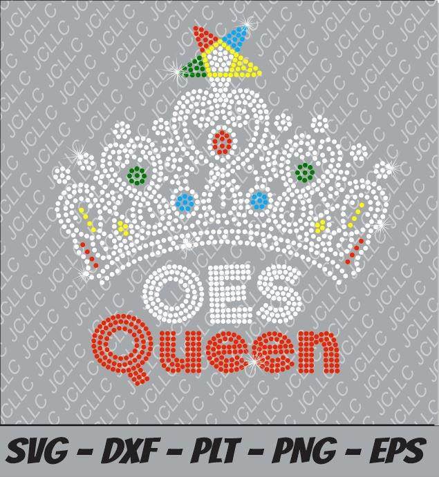 Rhinestone Template - OES Queen Crown - Etsy