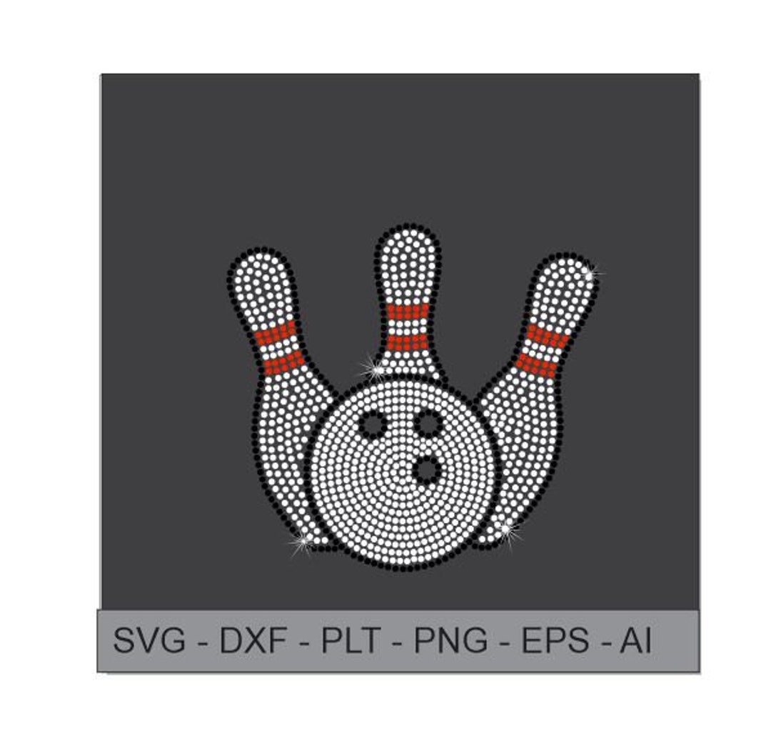 Rhinestone SVG - Bowling 2 - Etsy