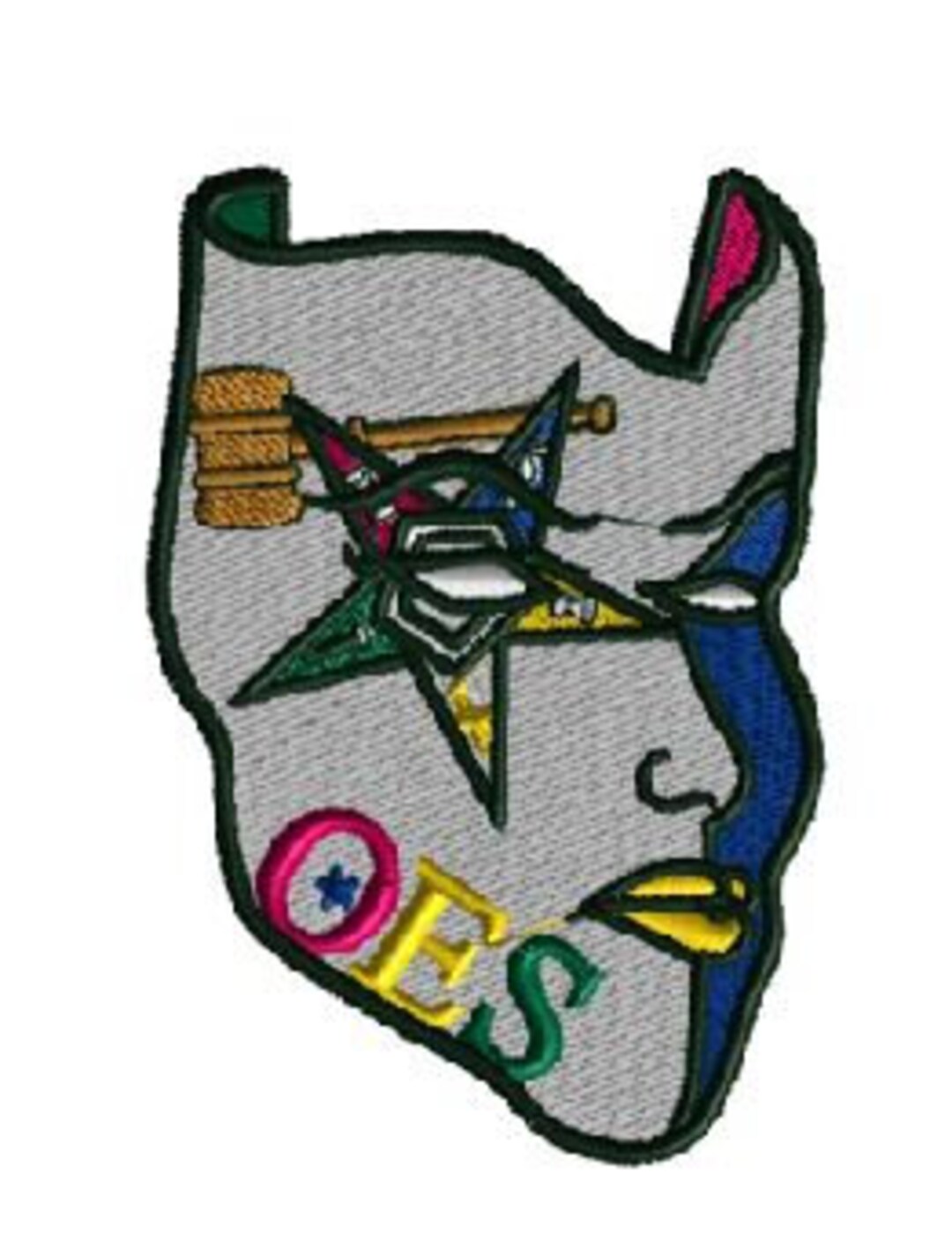 Embroidery - OES Past Matron Mask Patch 2.65 (w) X 3.91 (h) - Etsy