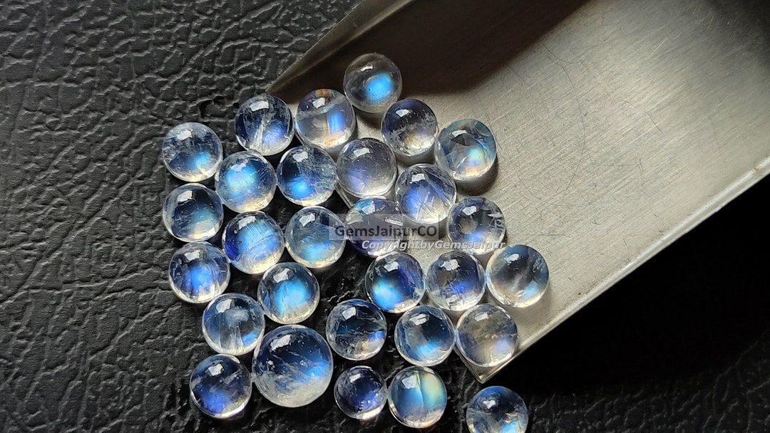 AAA Blue Flashy Rainbow Moonstone 12mm Round Gemstones - Etsy