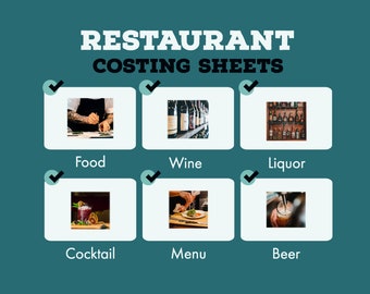 Cocktail cost spreadsheet - Etsy.de