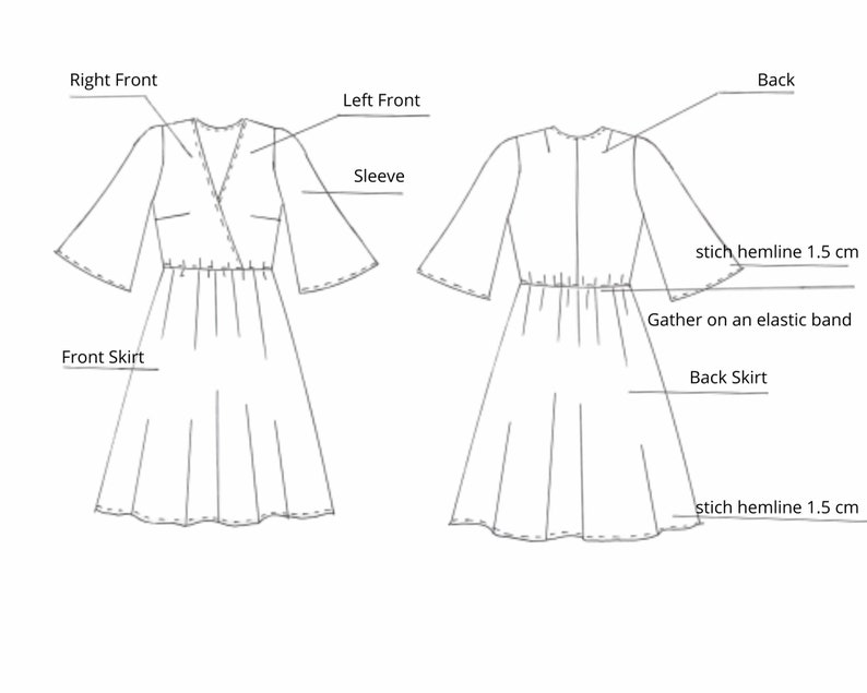 Sewing Silk Dress Pattern PDF Fancy for Women Evening With Semi ...