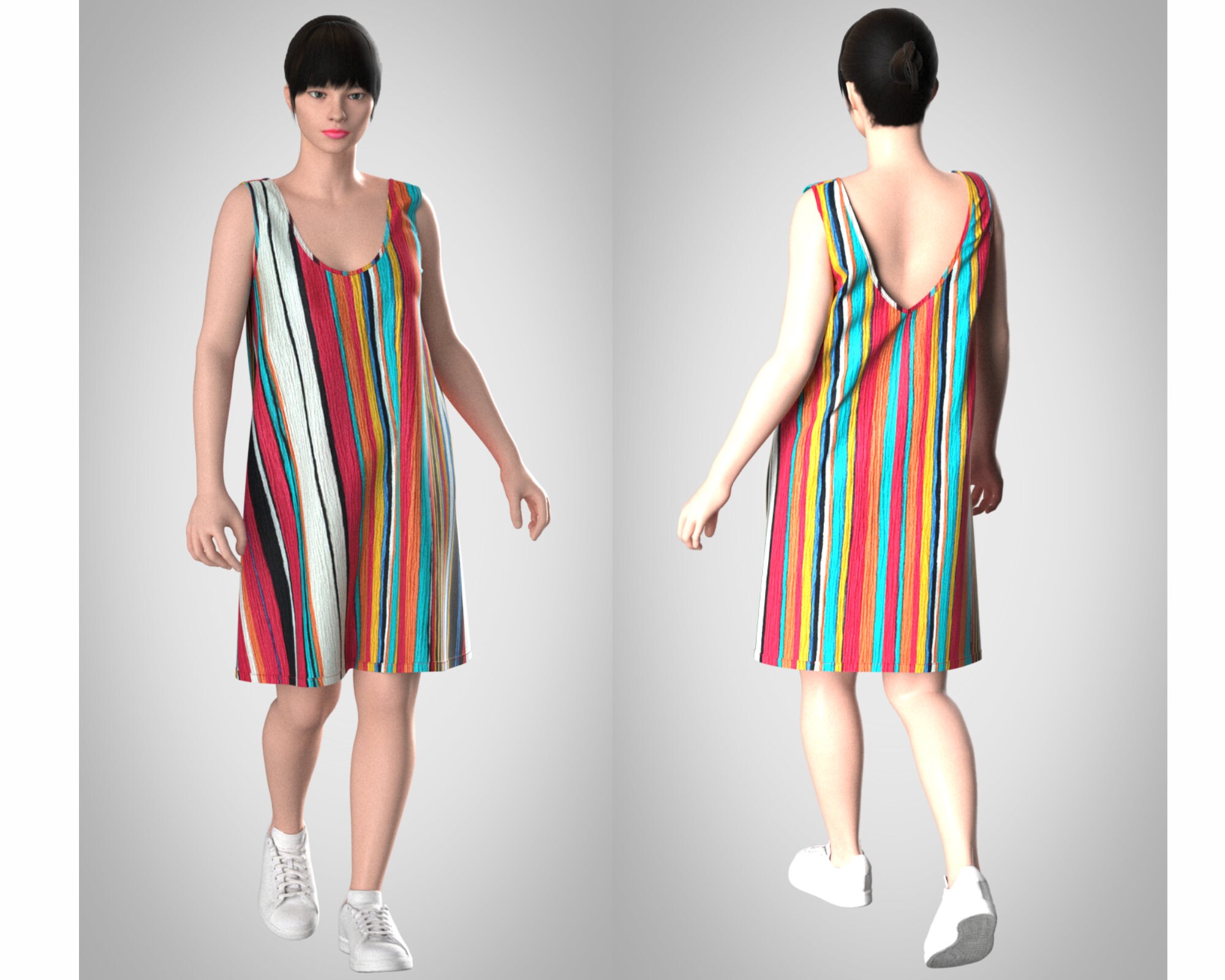 Linen Flowy Summer Dress With Lining Sewing Pattern PDF - Etsy