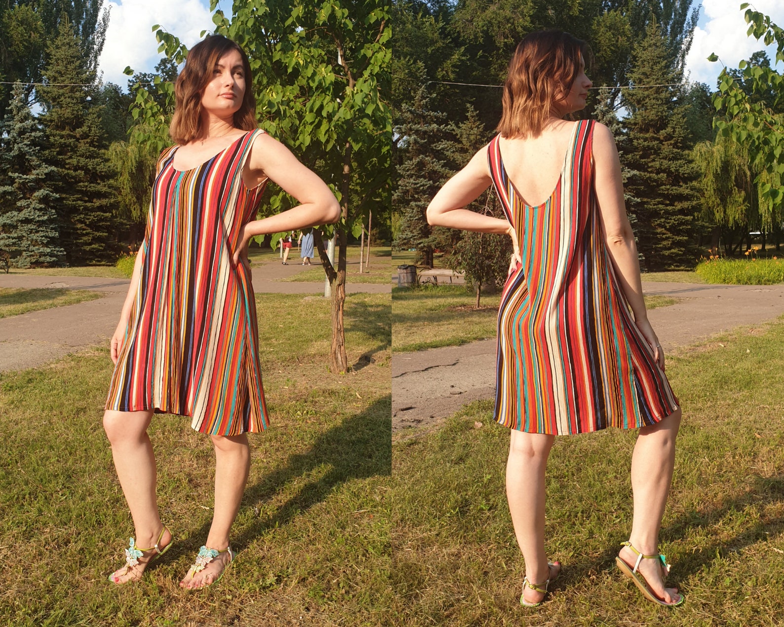 Linen Flowy Summer Dress With Lining Sewing Pattern PDF - Etsy