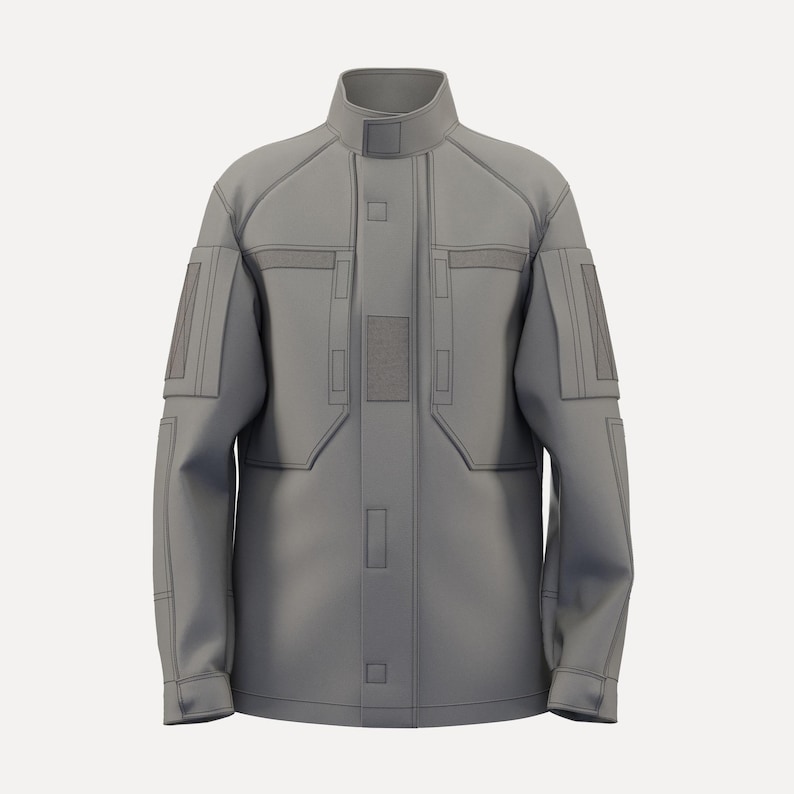 Tactical Jacket Sewing Pattern, Military Style, Sizes 40-48 (PDF ...