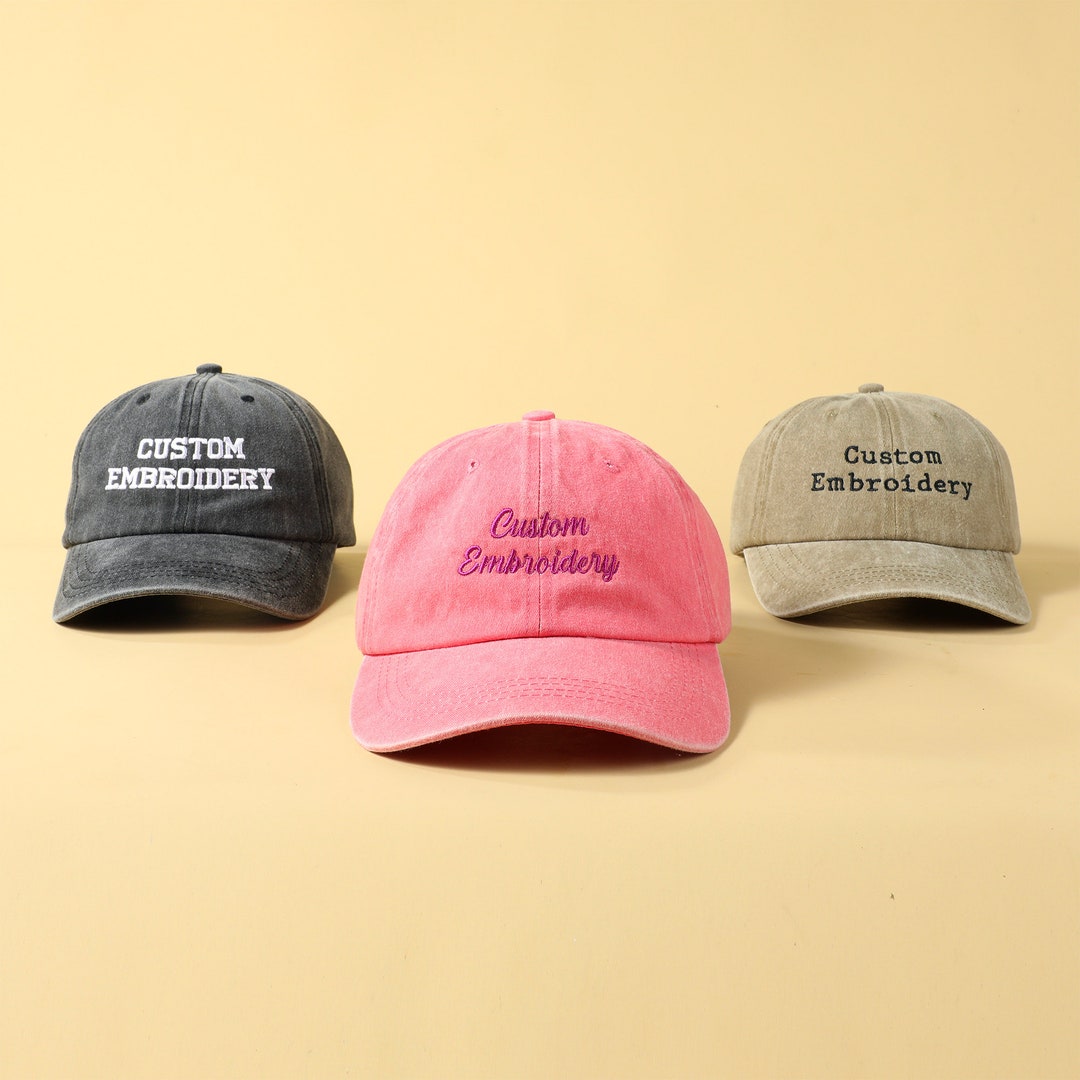 Custom Embroidered Cap | Personalized Embroidery Logo Baseball Hat ...