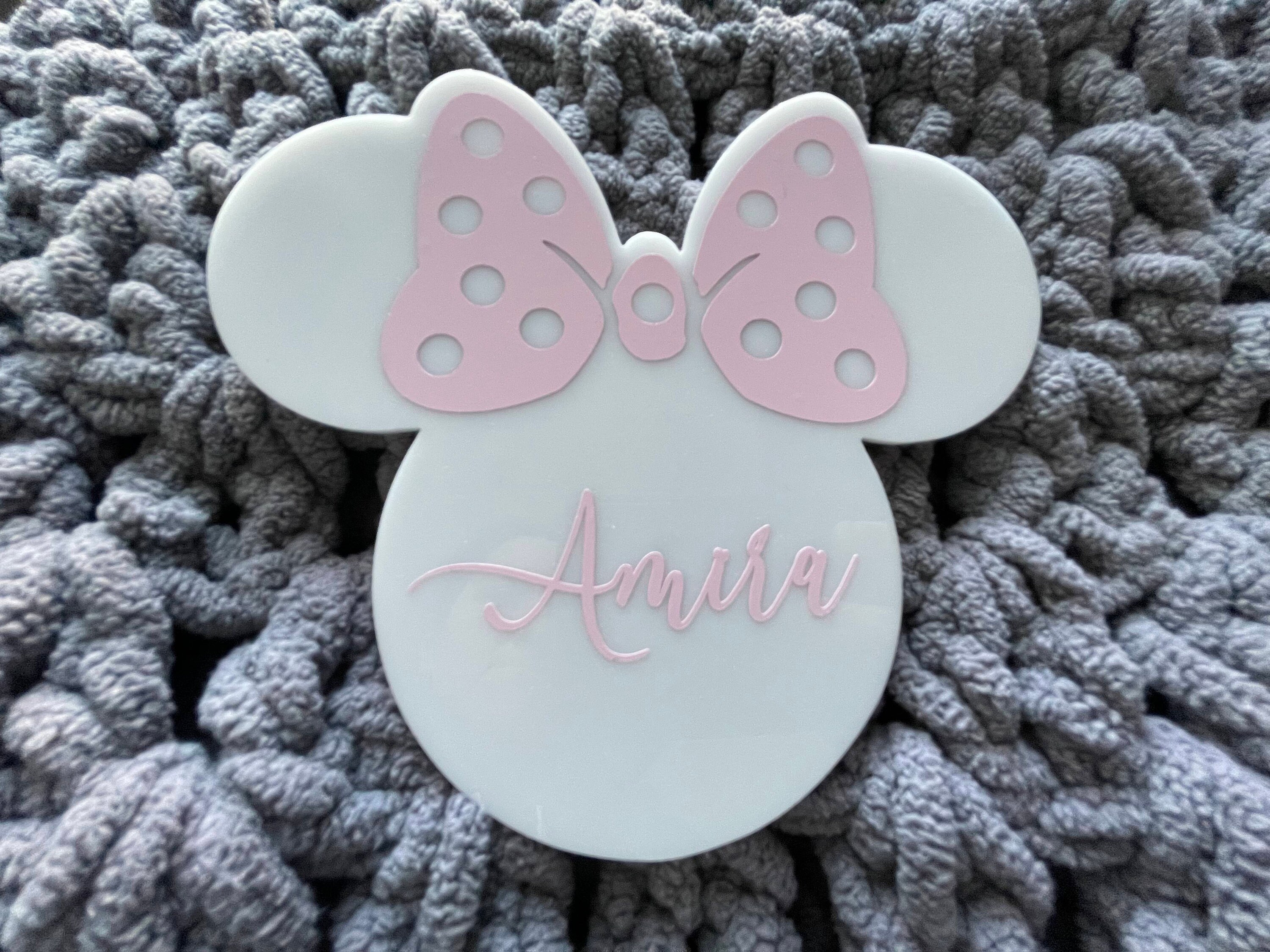Digital File Minnie Mouse Desk Plaque Name Sign Teacher - Etsy