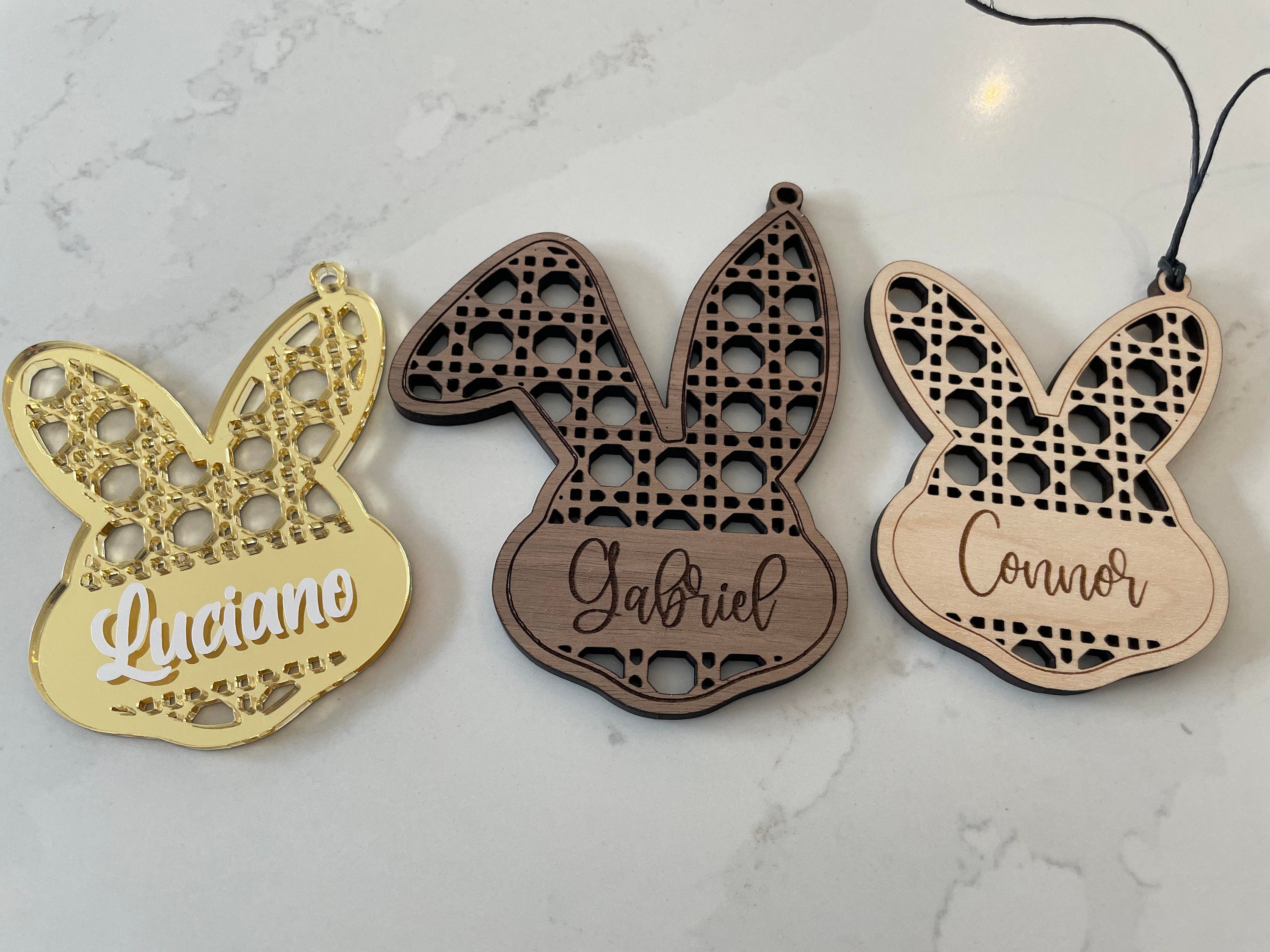 Digital Laser Cut File SVG Laser Engraved Rattan Personalized Easter ...