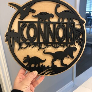 Dinosaur Themed Sign | Kids Rooms Sign | Personalized Dinosaur Sign ...