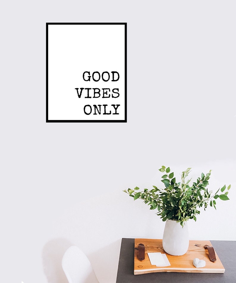 Good Vibes Only Printable Poster Wall Art Decor - Etsy