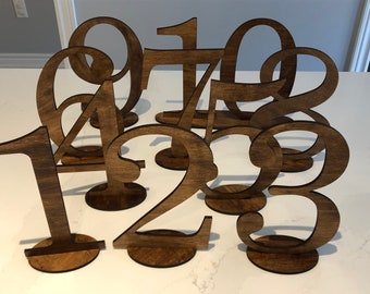 Table Numbers Laser Cut Svg - Etsy