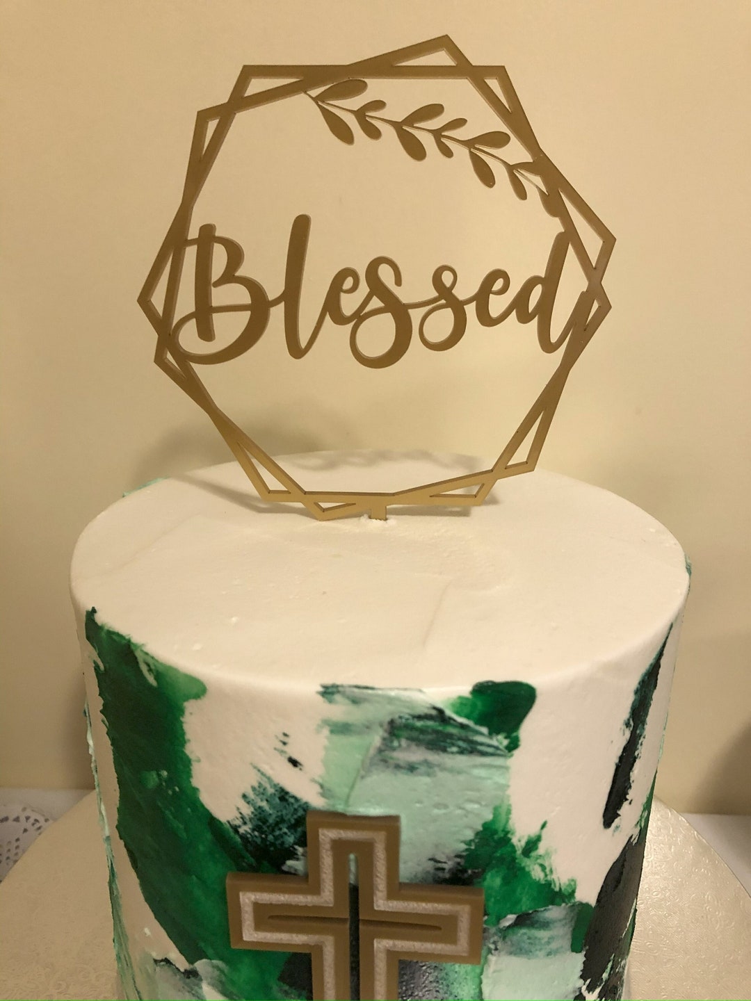 Blessed Cake Topper, Cake Decorations, Cake Charm, Baptism, Cake ...