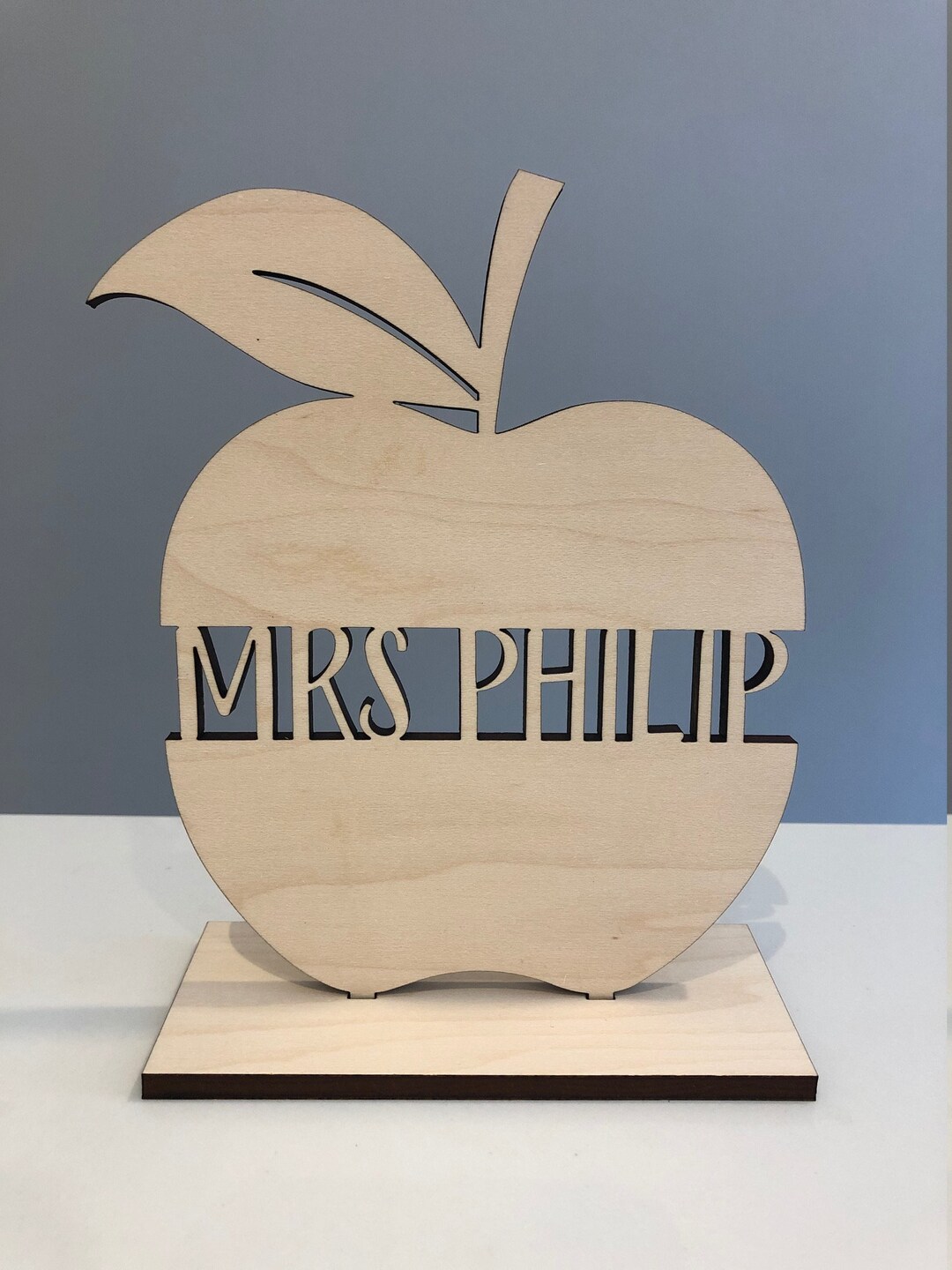 Teachers Apple Teacher Desk Sign Custom Teachers Gift Digital Laser Cut ...