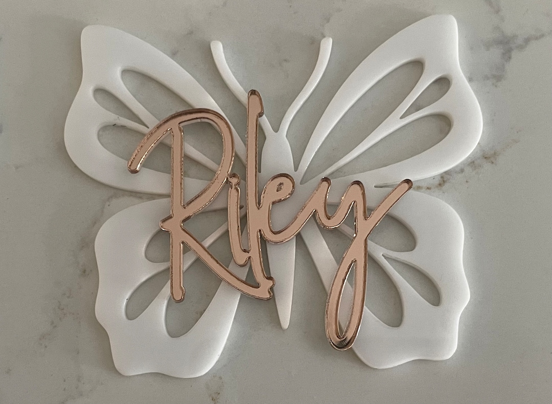 Butterfly Name Plate Name Sign Digital Laser Cut File SVG - Etsy