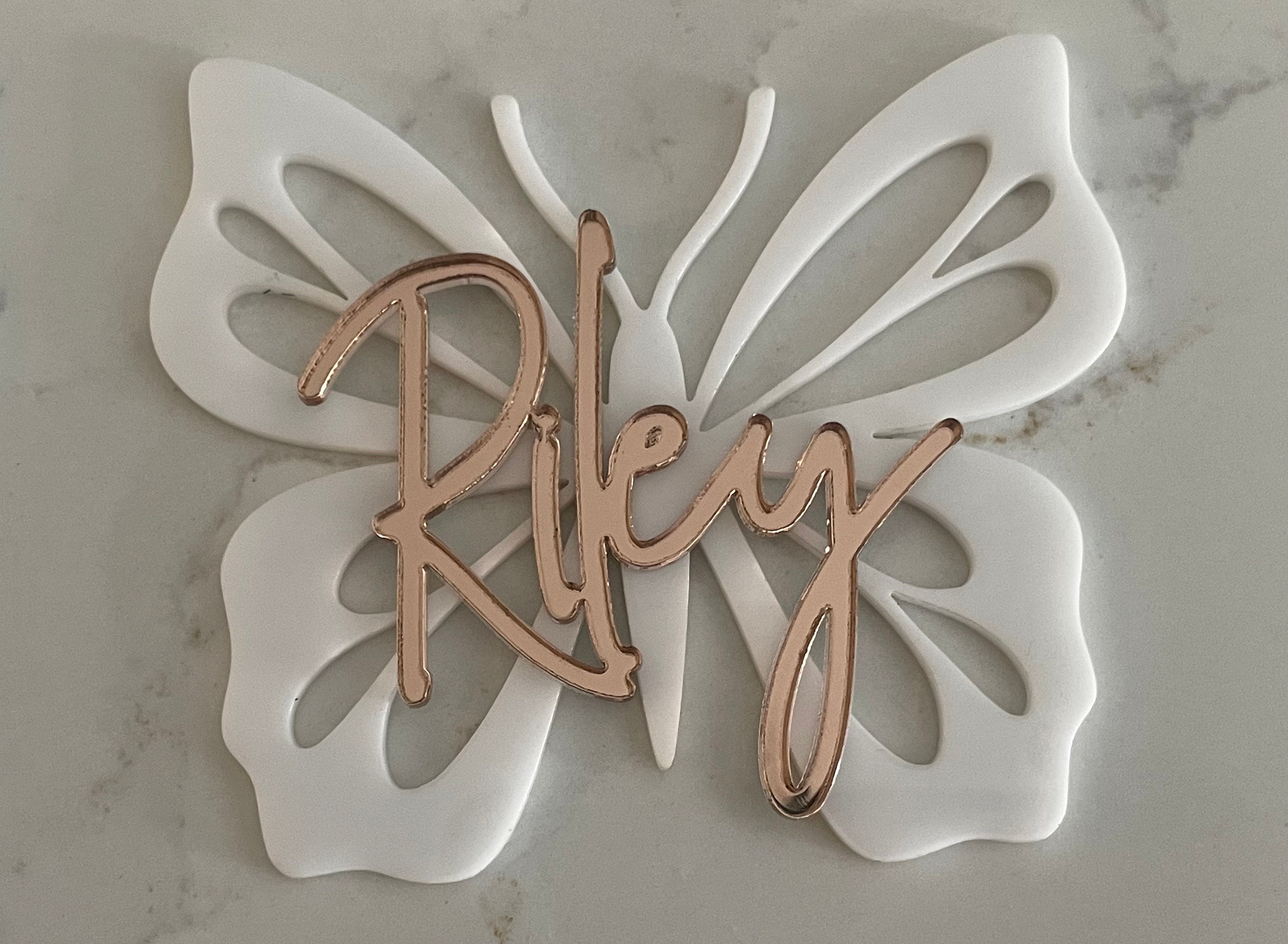 Butterfly Name Plate Name Sign Digital Laser Cut File SVG - Etsy