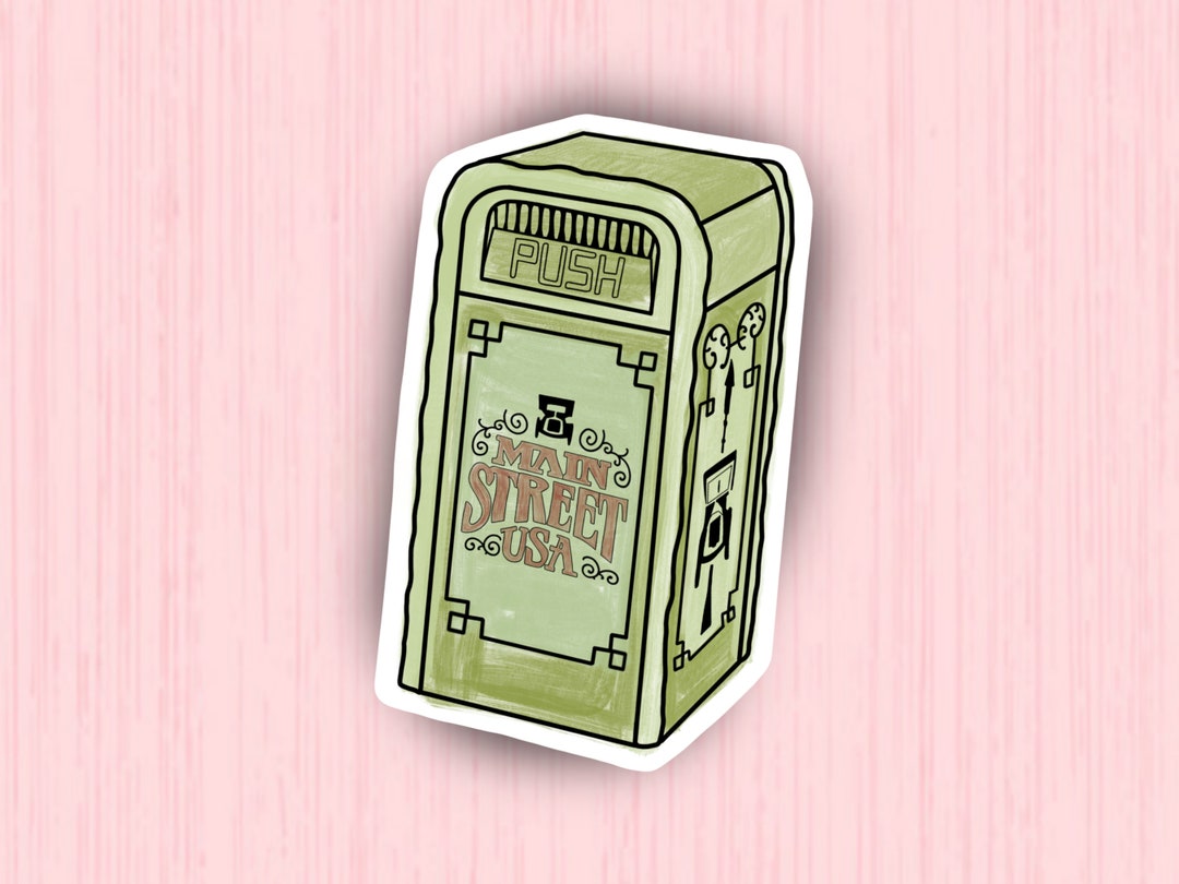 Main Street Sticker Magic Trash Can Laptop Sticker Waterproof Sticker ...