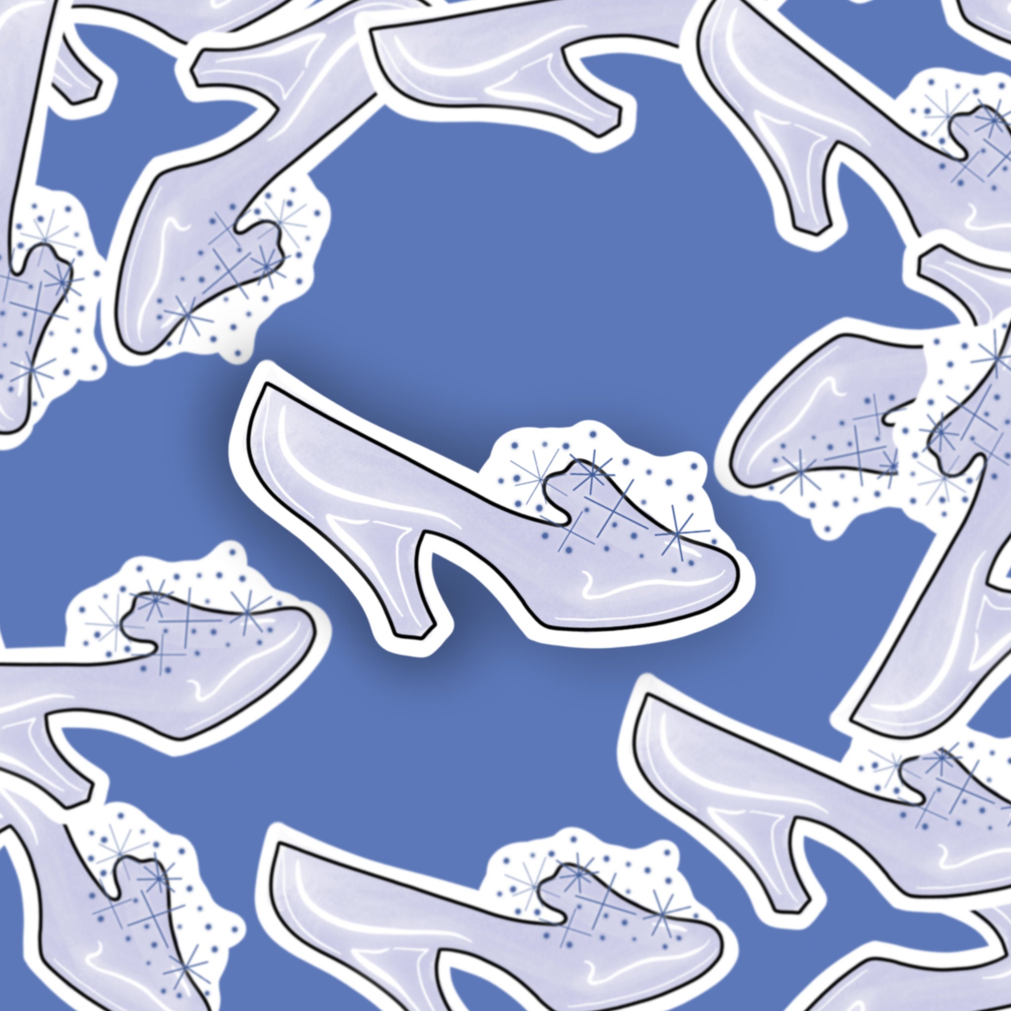 Glass Shoe Sticker Princess Slipper Laptop Stickers - Etsy