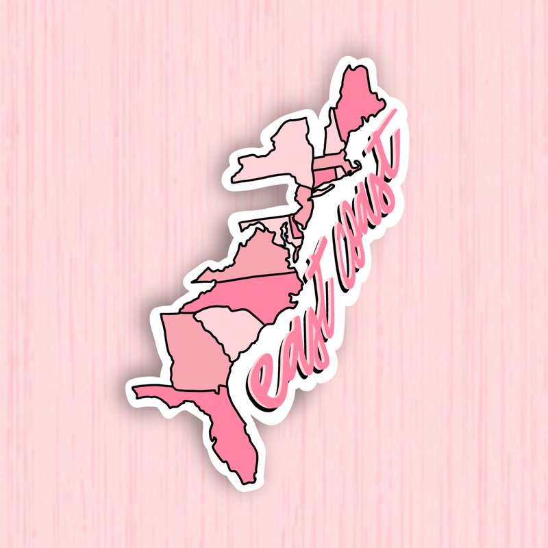 East Coast Stickers - Etsy