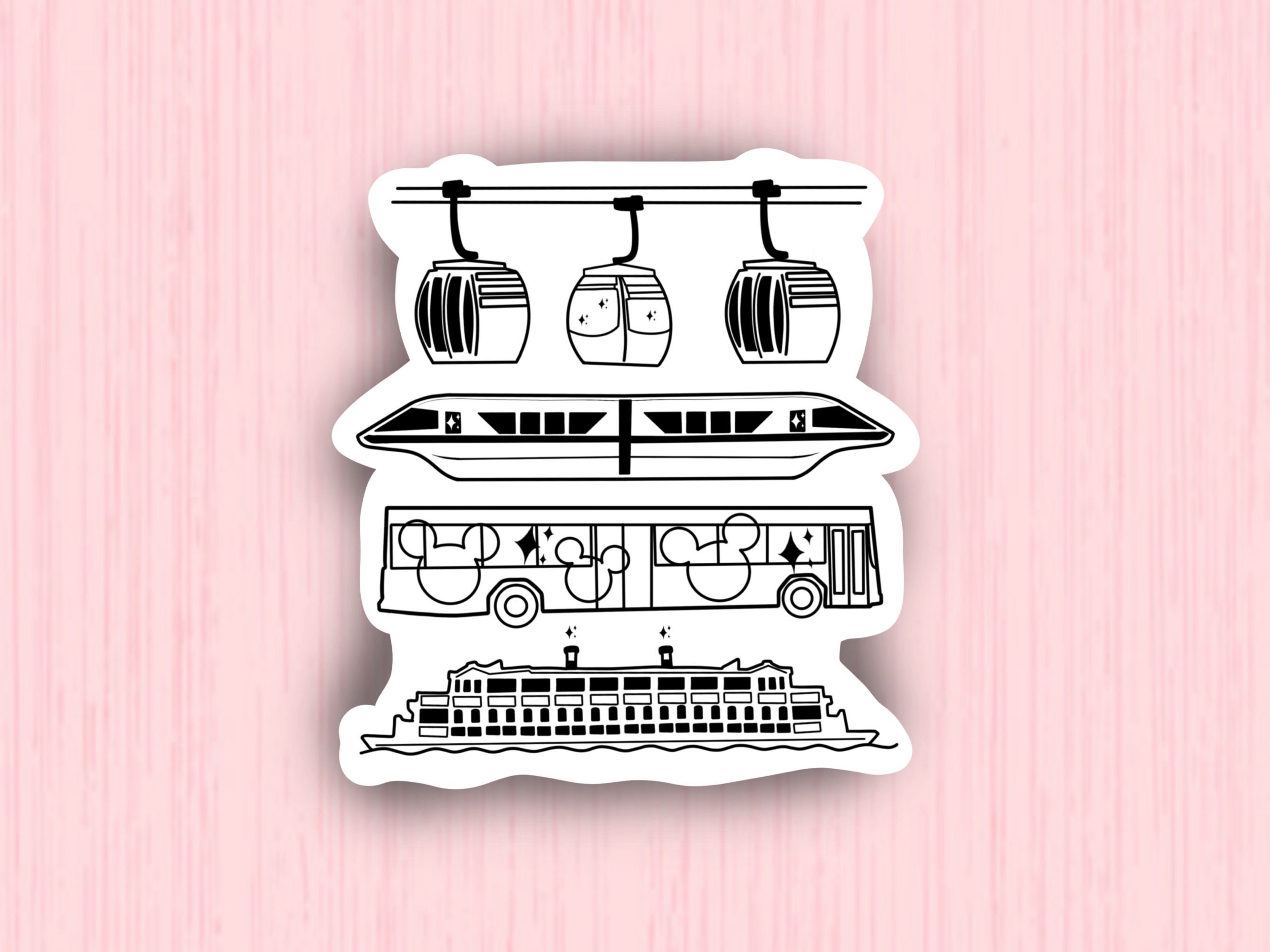 Magical Transportation Sticker | Monorail | Skyliner | Waterproof ...