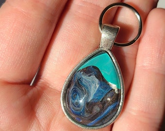 Paint Pour Keychain - Etsy