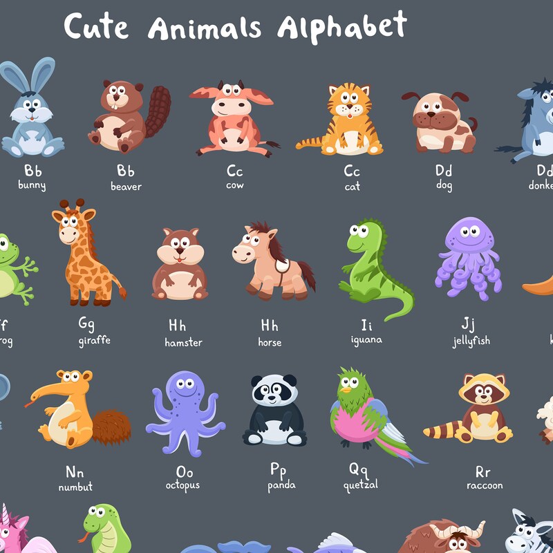 Animal Abcs - Etsy