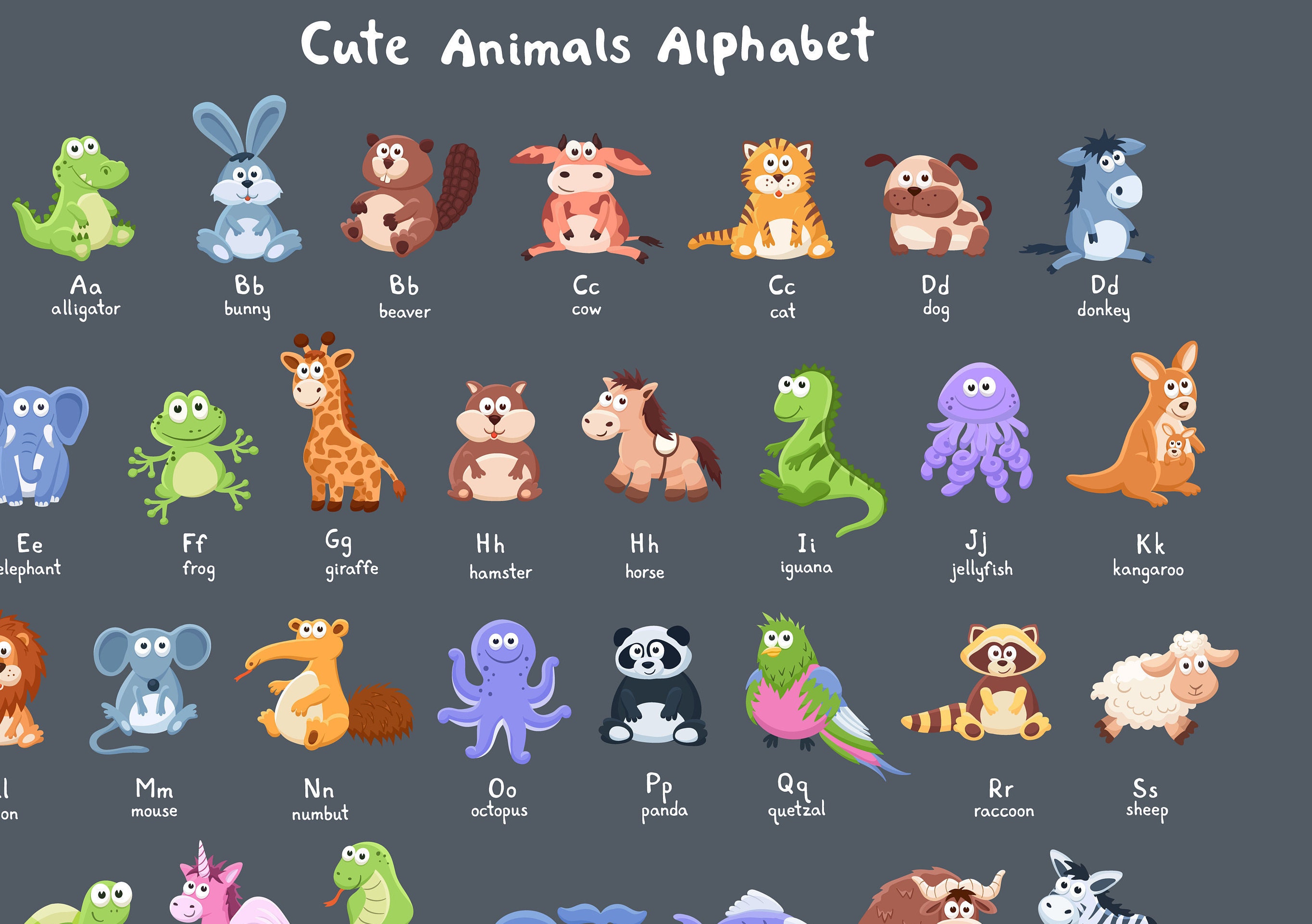 Digital Design Files Alphabet ABC Jungle Letters - Letter Animals ...