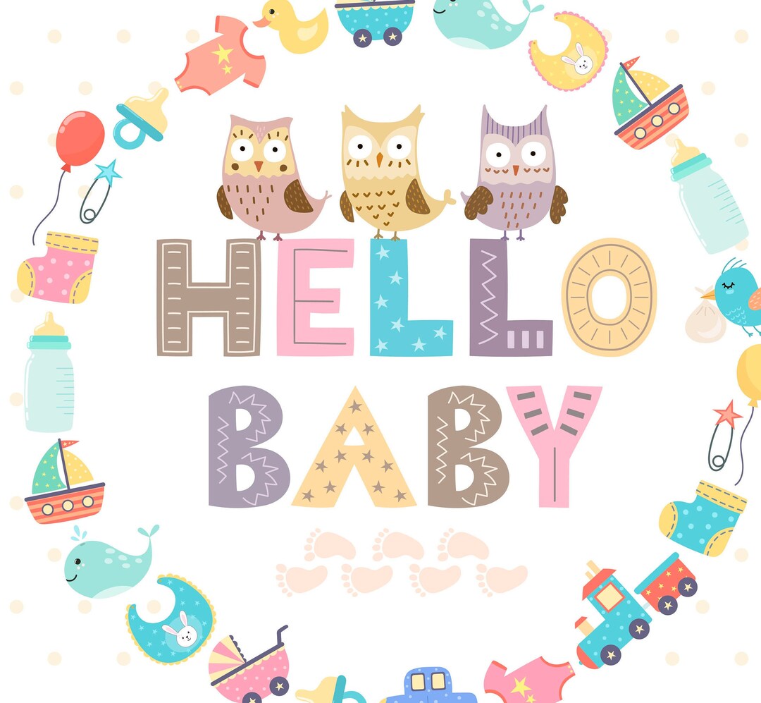 Digital Files Download of Baby Shower Set Accessories Design -baby ...