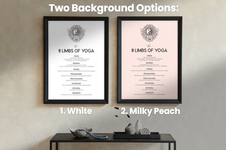 8 Limbs of Yoga Poster Yoga Art Yoga Print Ashtanga Yoga - Etsy