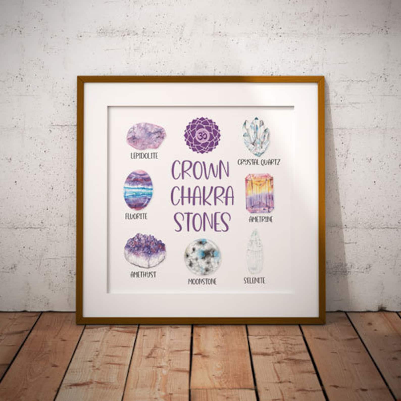 Chakra Stones & Crystals Chart Bundle Instant Download | Etsy