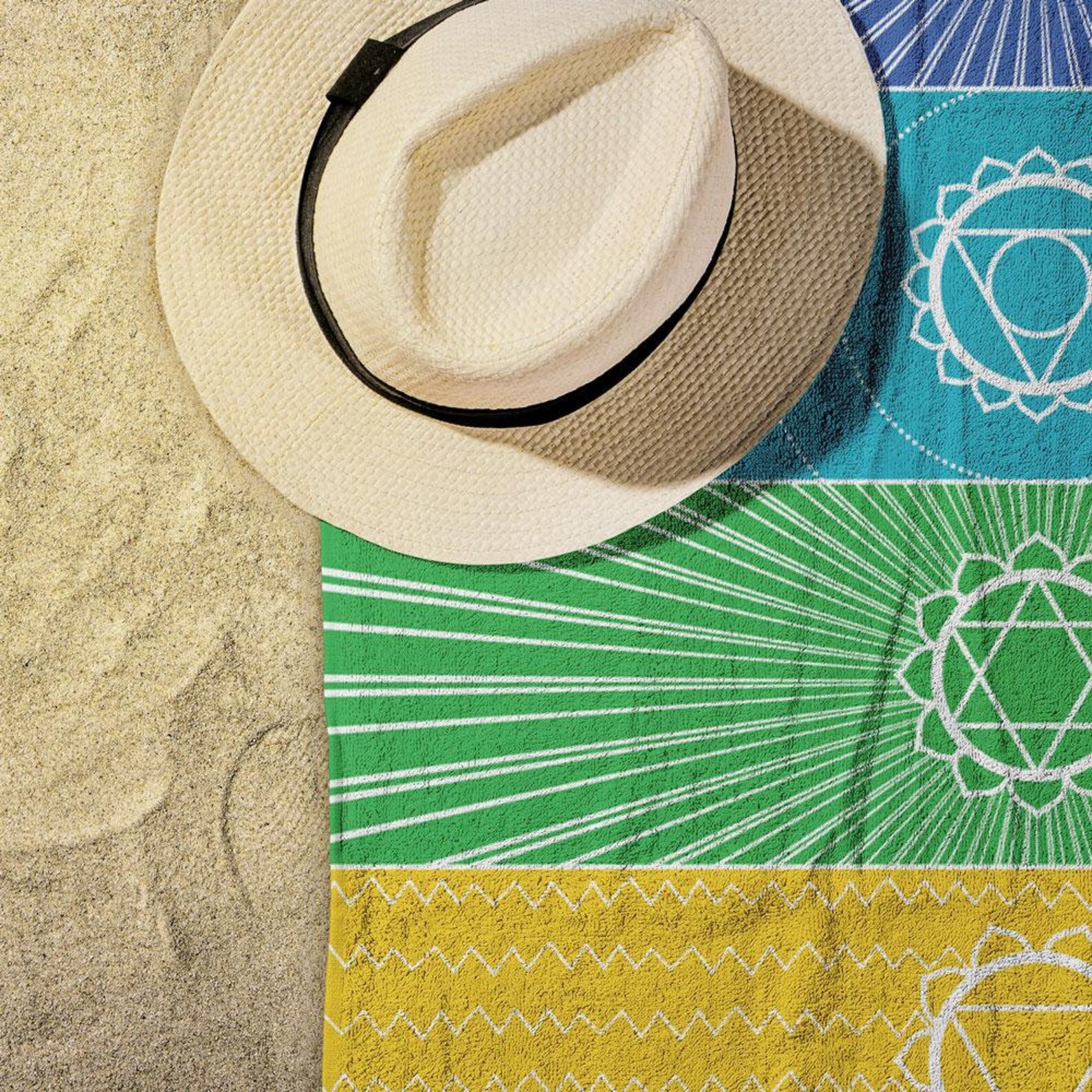 Chakra Cotton Beach Towel 7 Chakras Yoga & Meditation - Etsy