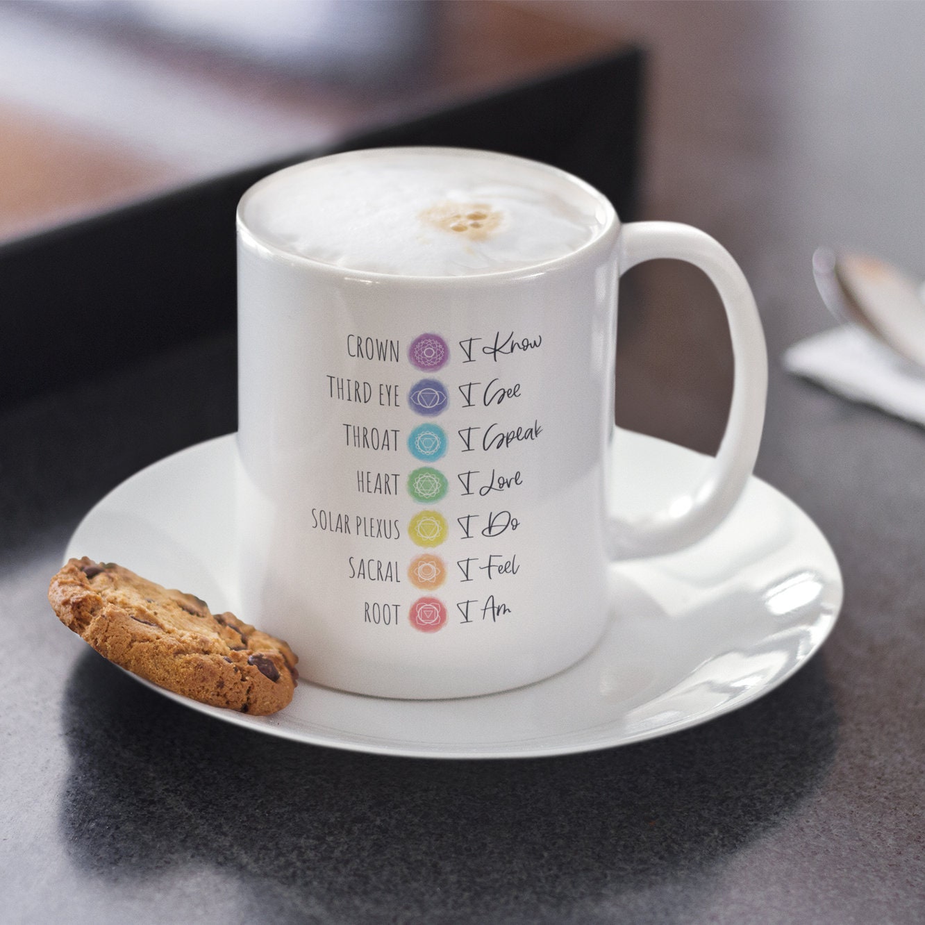 Chakra Affirmations Mug, 7 Chakra Mug, Spiritual Mug, Chakras Gift ...
