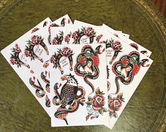 Sacred Heart Traditional Tattoo Flash Art Print - Etsy