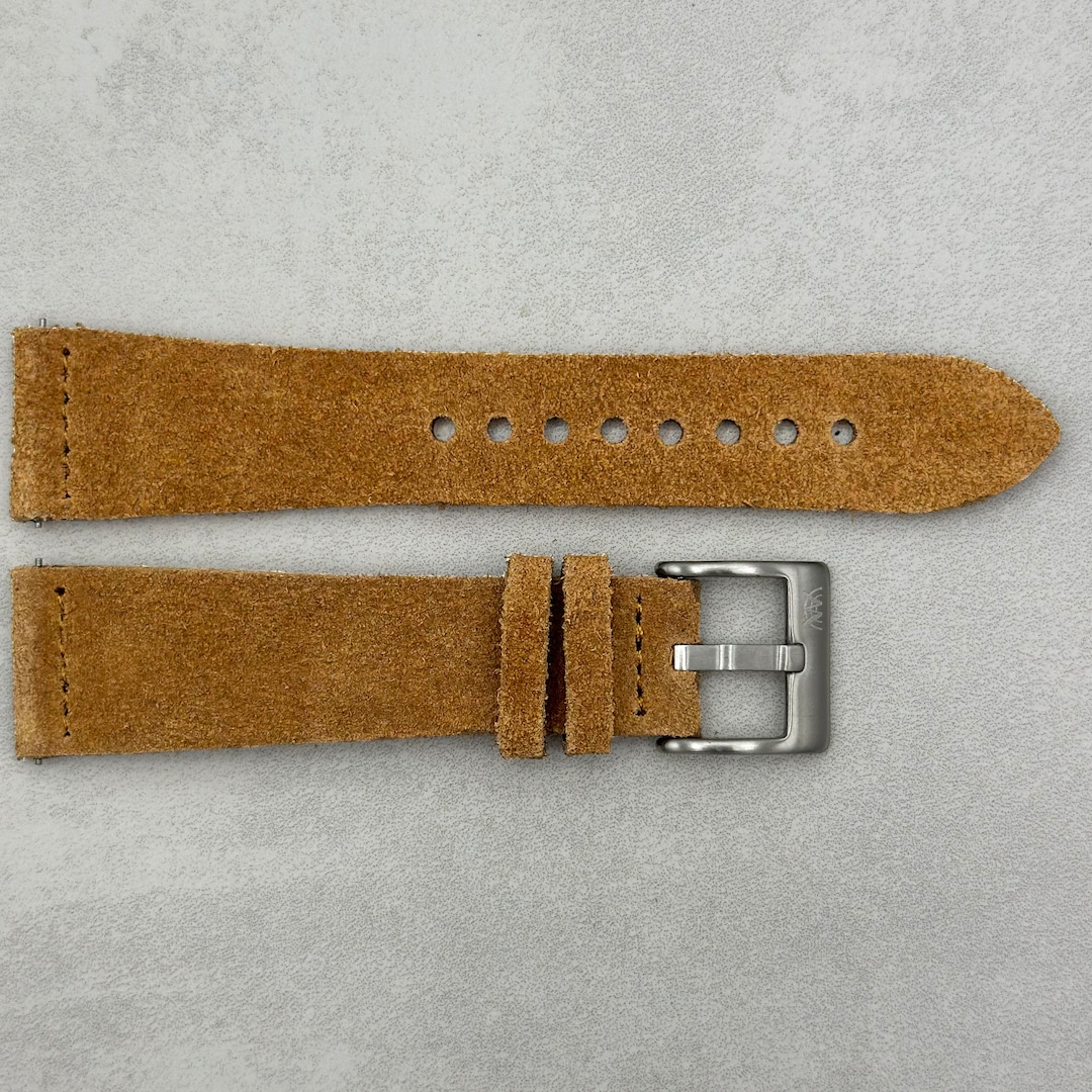 Sand Tan Suede Watch Strap 18mm, 20mm, 22mm, 24mm, Quick Release, Gift ...