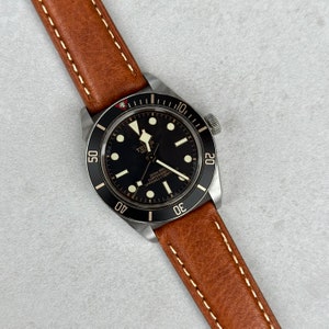 Handmade Copper Brown Italian Leather Watch Strap, Full Grain Leather ...