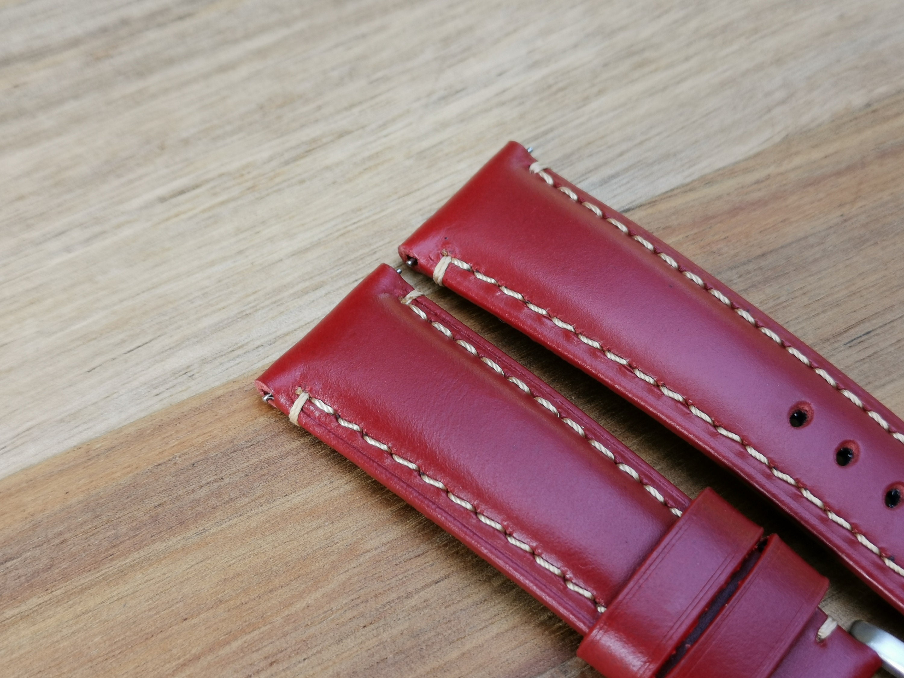 Blood Red Full Grain Leather Watch Strap Quick Release - Etsy