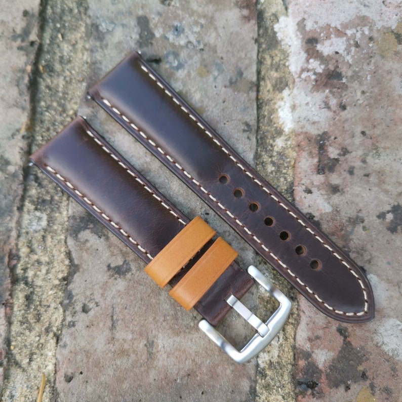 Handmade Calf Skin Watch Strap Full Grain Leather Watch Band | Etsy UK