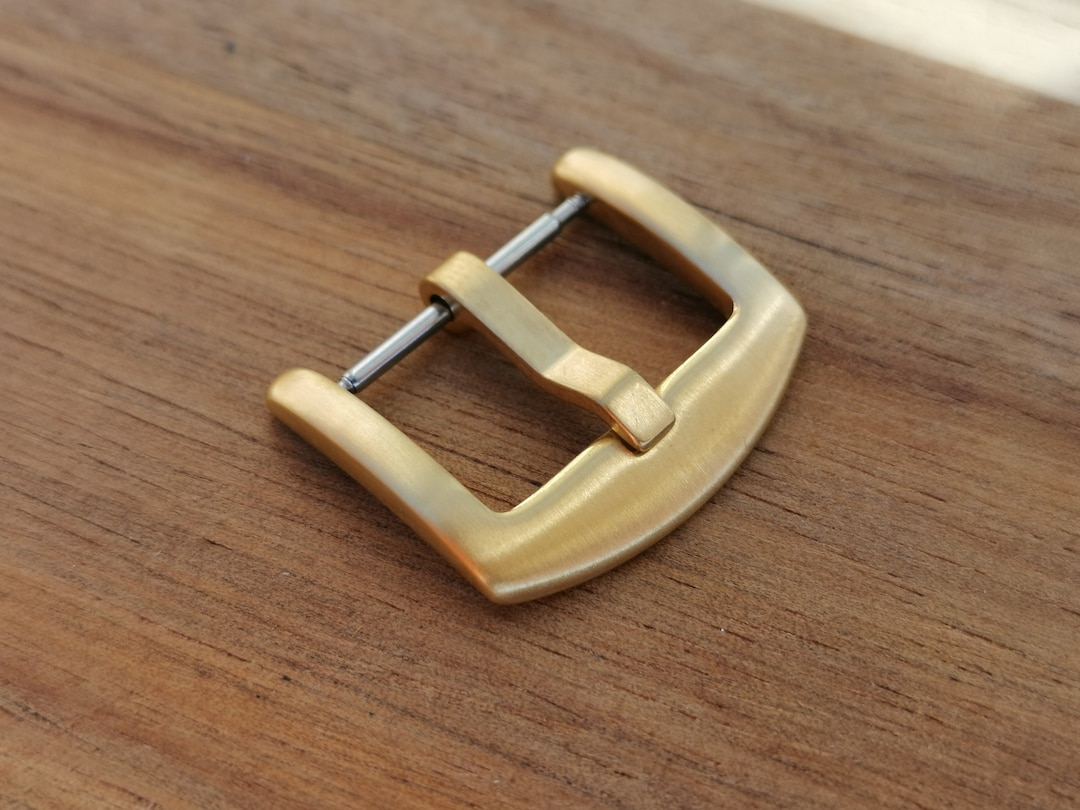 Watch Strap Buckle Gold Brushed 316L Stainless Steel 16mm, 18mm, 20mm ...