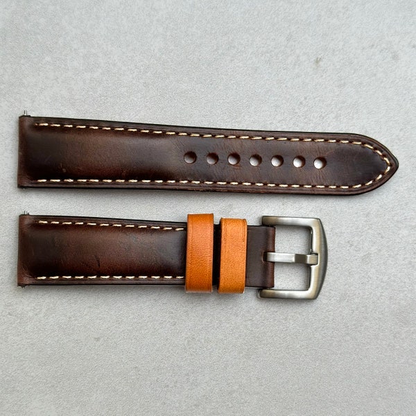 Brown Leather Watch - Etsy