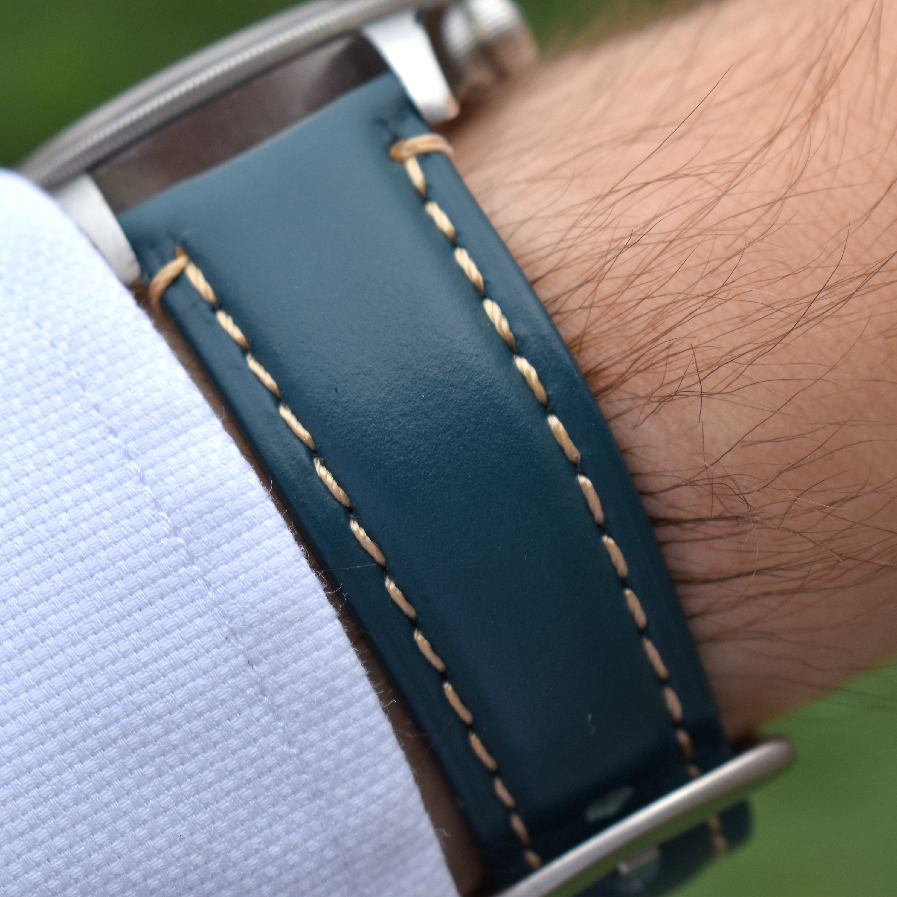 Petrol Blue Full Grain Leather Watch Strap Quick Release - Etsy