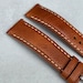 Handmade Copper Brown Italian Leather Watch Strap, Full Grain Leather ...