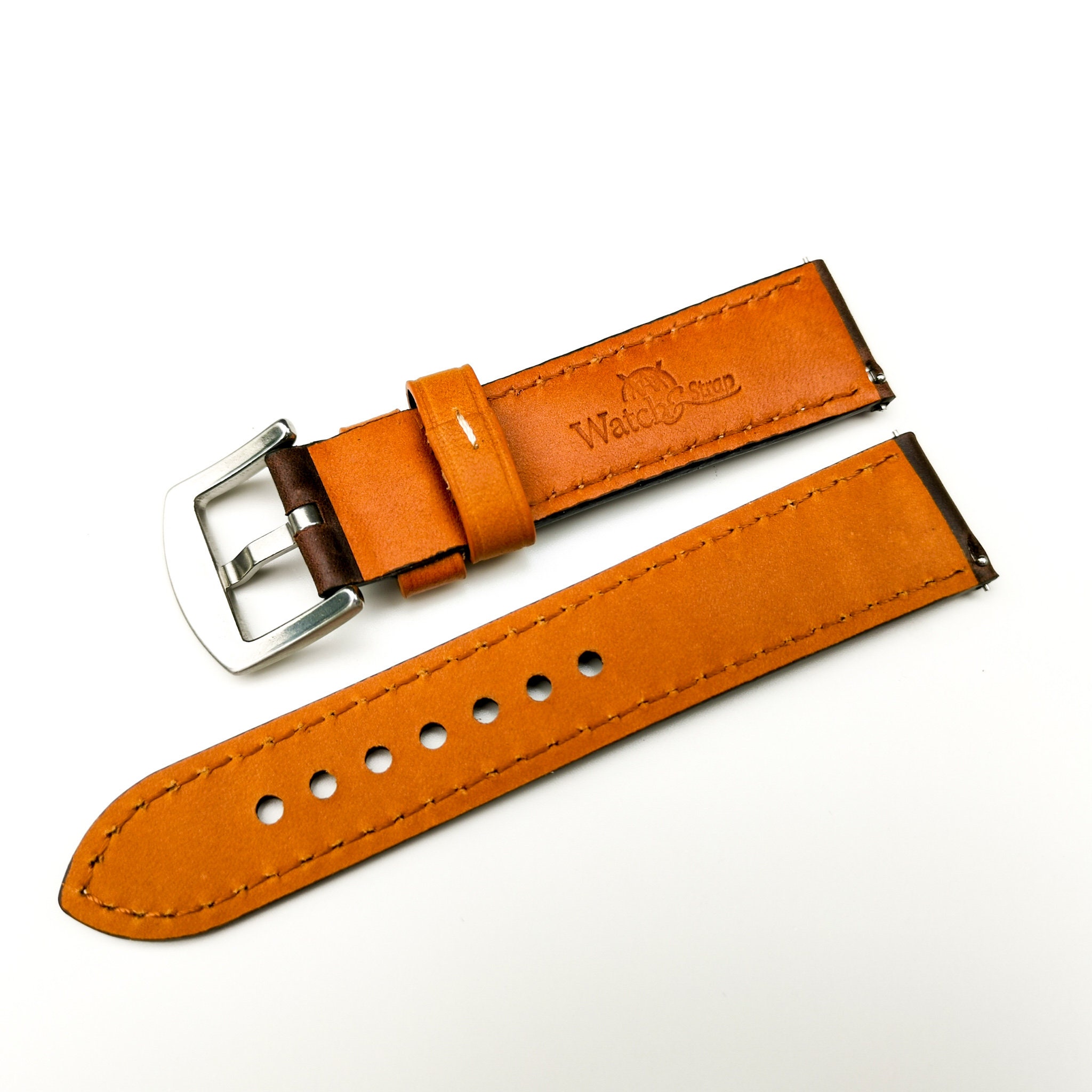 Handmade Calf Skin Watch Strap Full Grain Leather Watch Band | Etsy